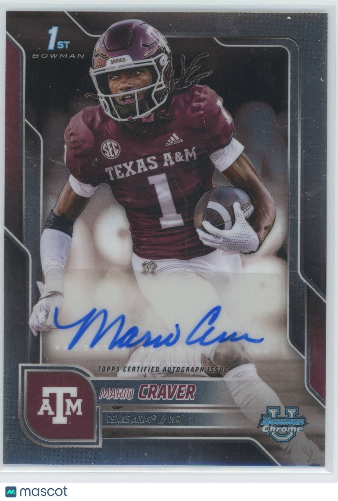 2025 Bowman University Chrome Mario Craver #BCA-MC Autograph Variation ...