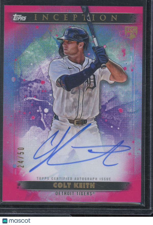 2024 Topps Inception Baseball Colt Keith #BRES-CK Pink Auto RC 24/50 – Gameday Sports Cards