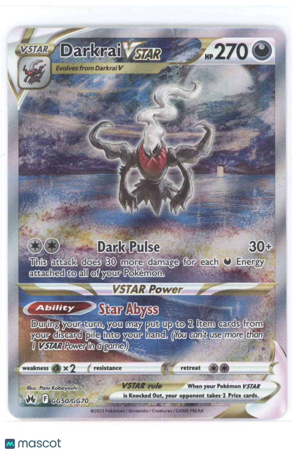 2023 Pokemon SWSH Crown Zenith Darkrai VSTAR Rare #GG50/GG70 – Gameday ...