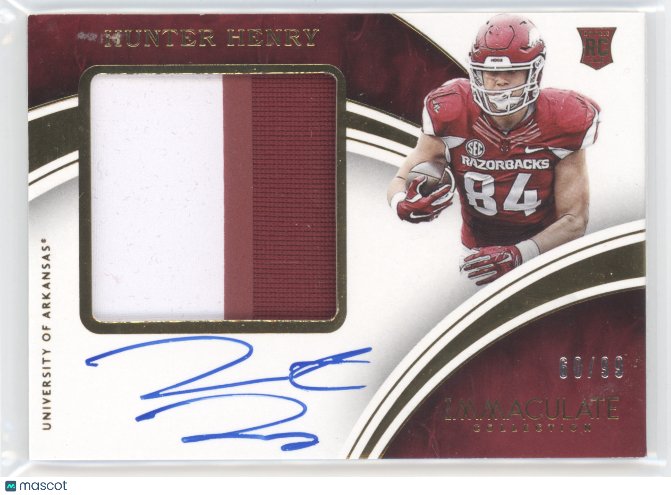 2016 Panini Immaculate Collection Collegiate Hunter Henry #109 60/99 P ...