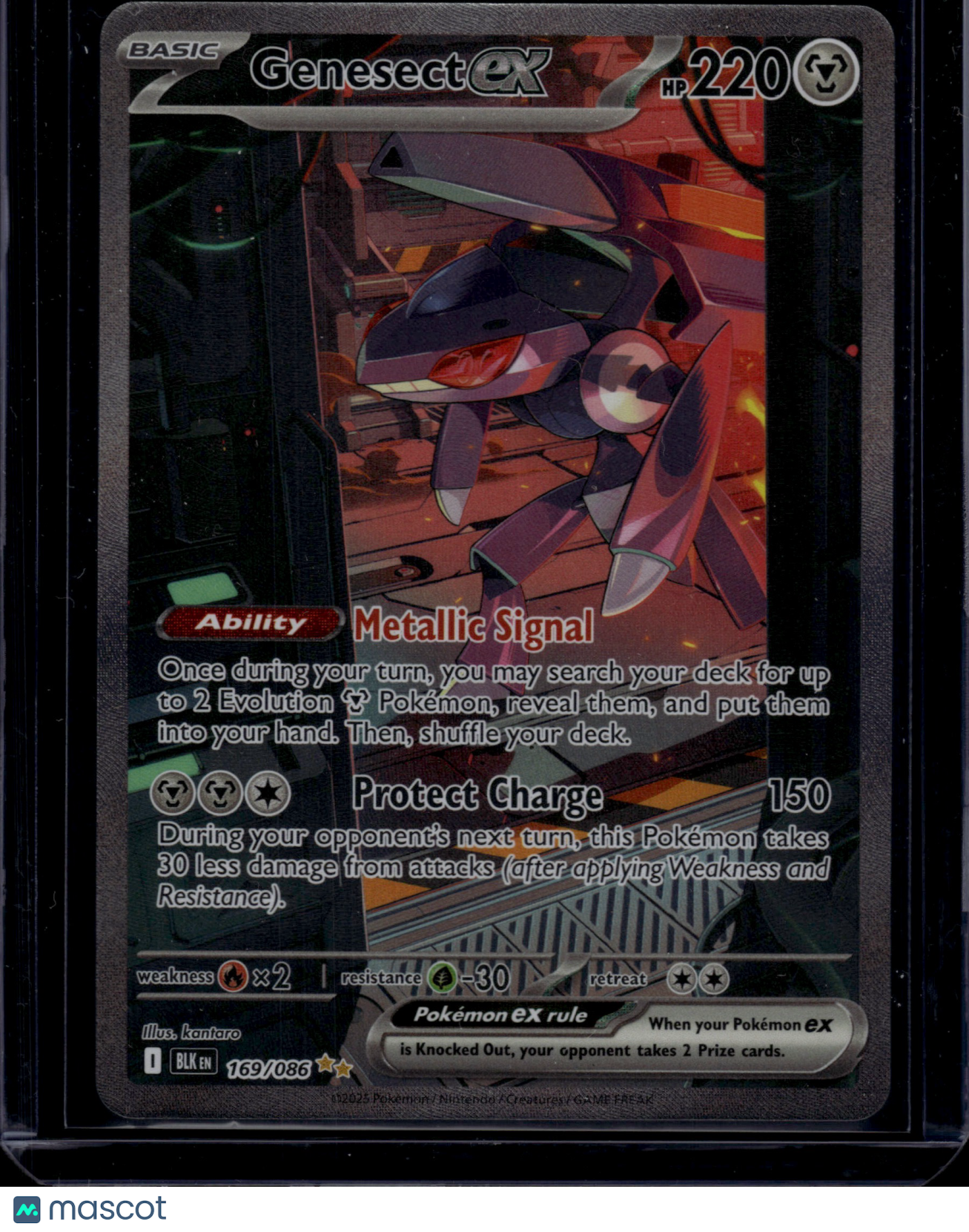 2025 Pokemon S&V Black Bolt Genesect ex #169/086 – Gameday Sports Cards