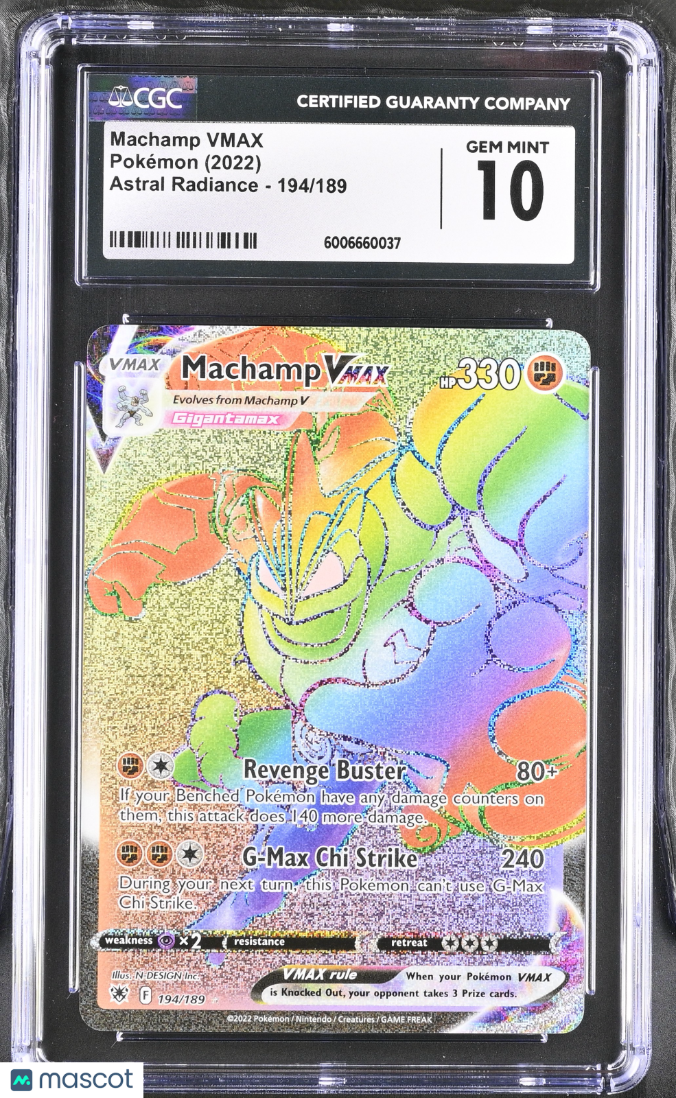 2022 Pokemon Machamp VMAX #194/189 Rainbow Rare CGC 10 – Gameday Sports ...