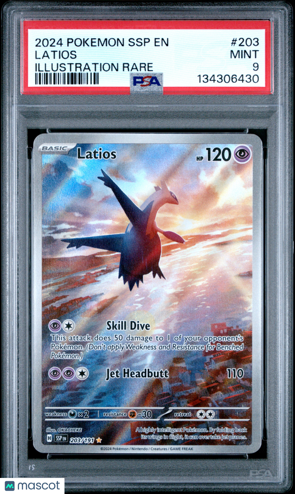 2024 Pokemon S&V Surging Sparks Latios Illustration Rare PSA 9 #203 ...