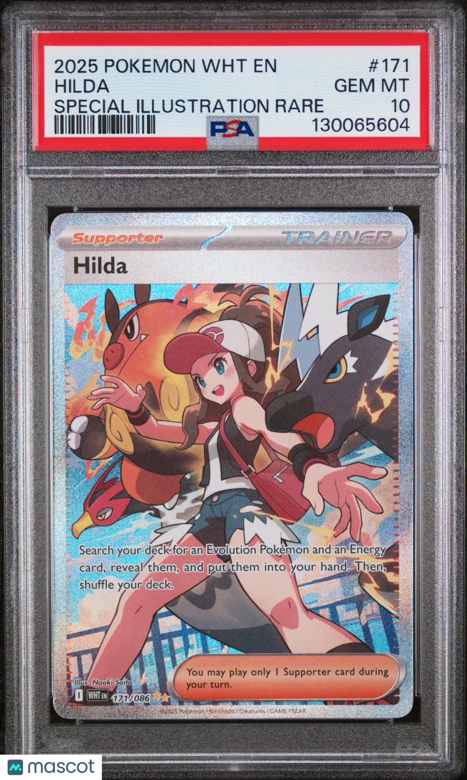 2025 Pokemon Scarlet & Violet White Flare Hilda #171/086 PSA 10 ...
