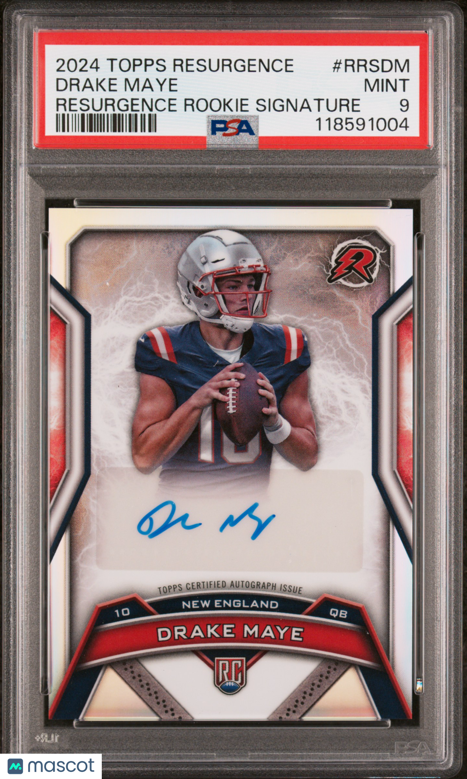 2024 Topps Resurgence Football Drake Maye #RRSDM Rookie Signatures PSA ...