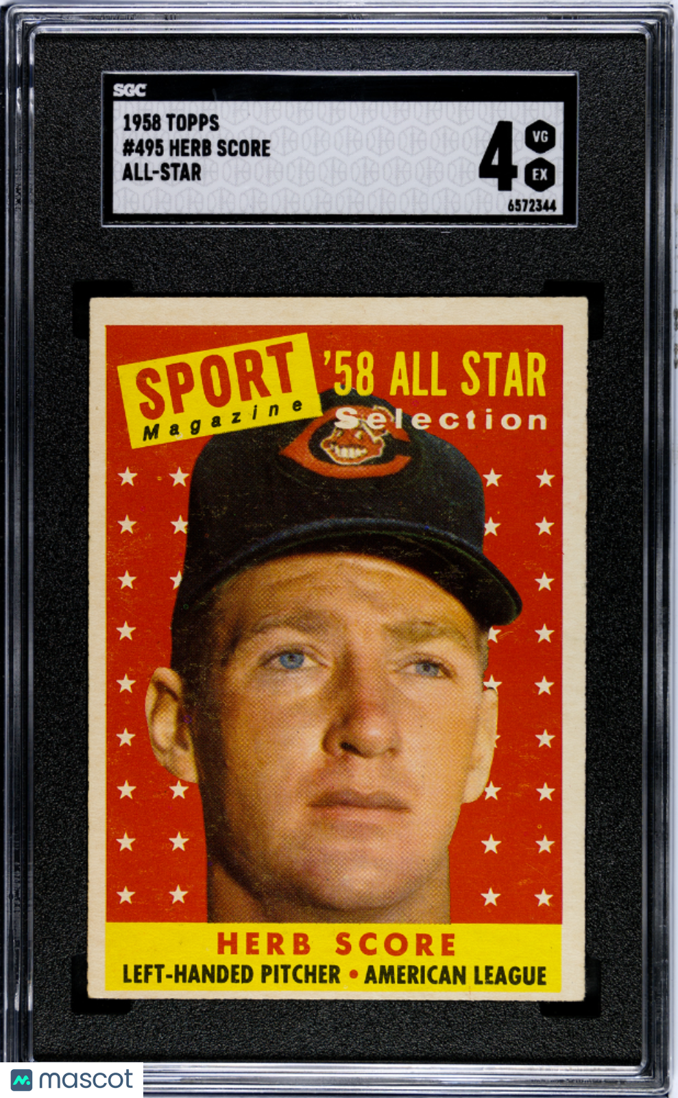 1958 Topps Herb Score #495 All Star SGC 4 – Gameday Sports Cards