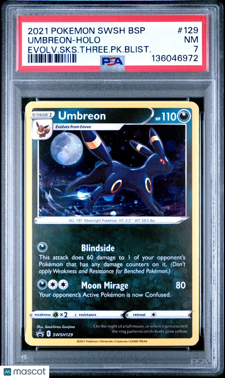 2021 Pokemon SWSH Black Star Promo Umbreon PSA 7 #129 – Gameday Sports ...