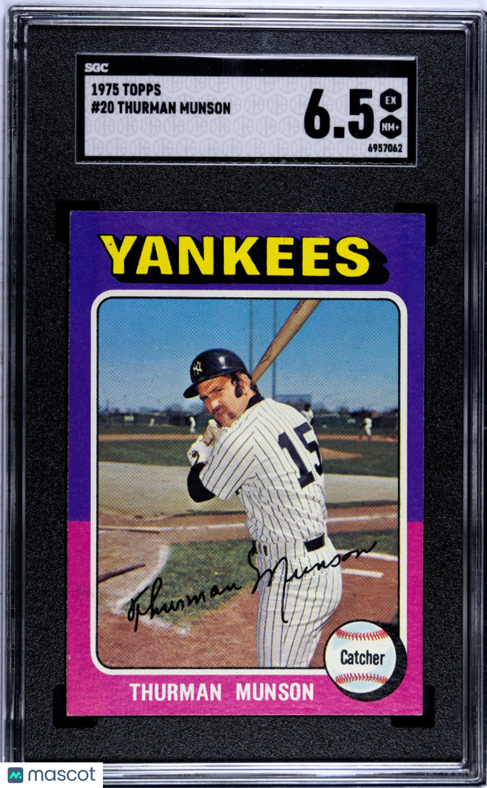 1975 Topps Thurman Munson #20 SGC 6.5 – Gameday Sports Cards